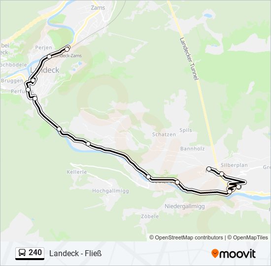 240 Route: Schedules, Stops & Maps - Landeck-Zams Bahnhof (Updated)