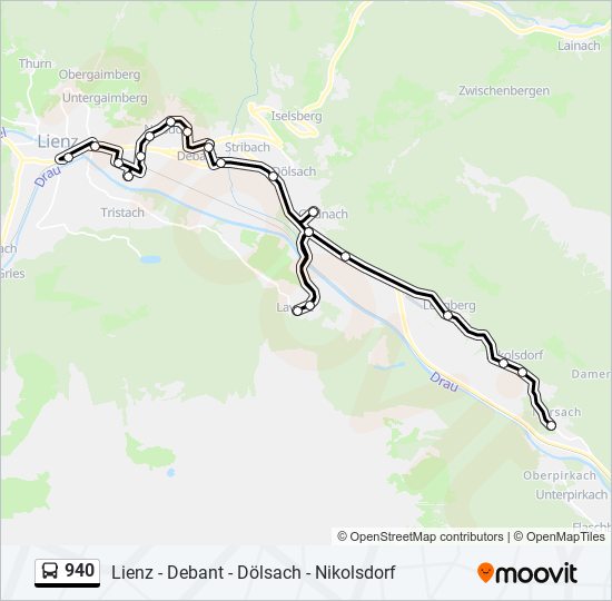 940 Route: Schedules, Stops & Maps - Lienz Bahnhof (Updated)