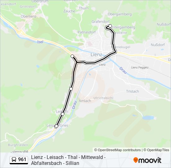 961 Route: Fahrpläne, Haltestellen & Karten - Gaimberg Zettersfeldbahn ...