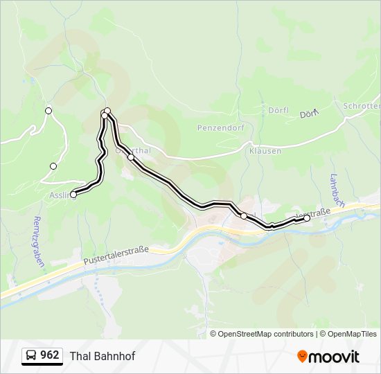 962 Route: Schedules, Stops & Maps - Thal Bahnhof (Updated)
