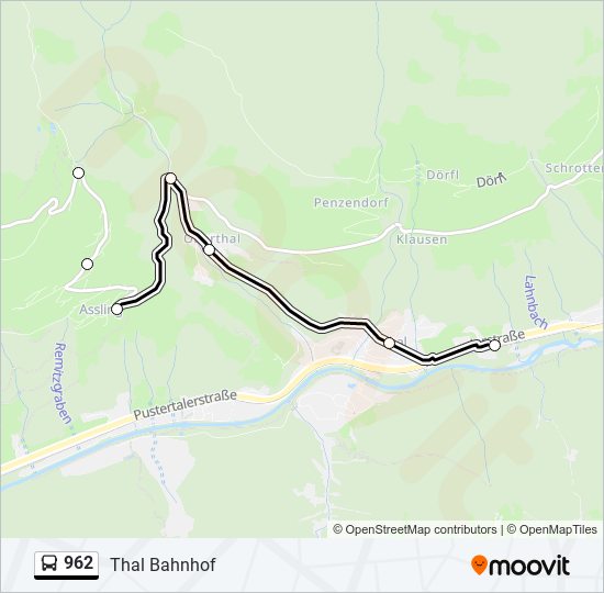 962 Route: Schedules, Stops & Maps - Thal Bahnhof (Updated)