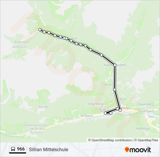 966 Route: Schedules, Stops & Maps - Sillian Mittelschule (Updated)