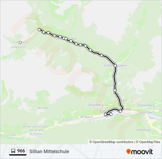 966 Route: Schedules, Stops & Maps - Sillian Mittelschule (Updated)