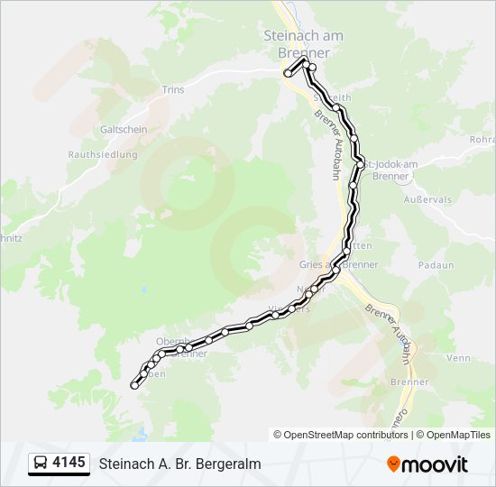 4145 Route: Schedules, Stops & Maps - Steinach A. Br. Bergeralm (Updated)
