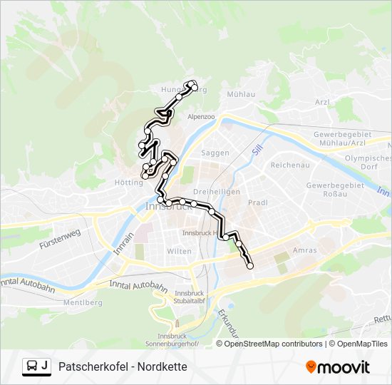 j Route: Schedules, Stops & Maps - Innsbruck Tivoli Stadion (Updated)