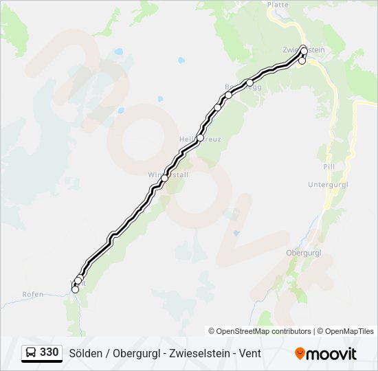 330 Route: Fahrpläne, Haltestellen & Karten - Zwieselstein Grüne ...