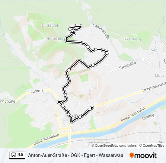 3a Route: Schedules, Stops & Maps - Telfs Anton-Auer-Straße (Updated)