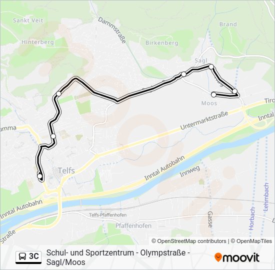 3c Route: Schedules, Stops & Maps - Telfs Schul- Und Sportzentrum (Updated)