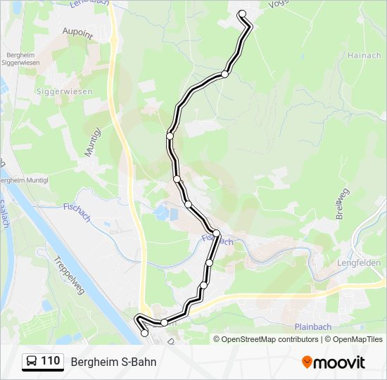 110 Route: Schedules, Stops & Maps - Bergheim S-Bahn (Updated)
