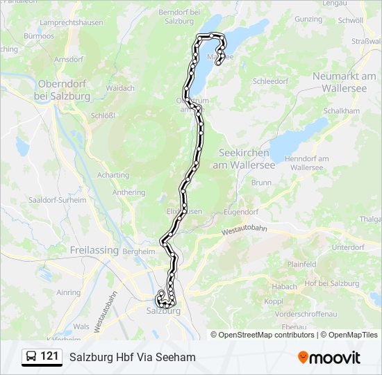 121 Route: Schedules, Stops & Maps - Salzburg Hbf Via Seeham (Updated)