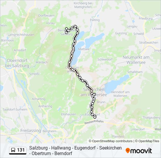 131 Route: Schedules, Stops & Maps - Berndorf Via Seekirchen - Obertrum ...