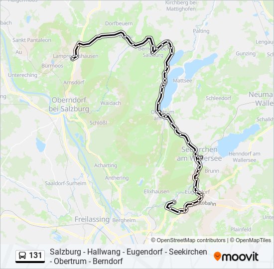 131 Route: Schedules, Stops & Maps - Lamprechtshausen Via Eugendorf ...