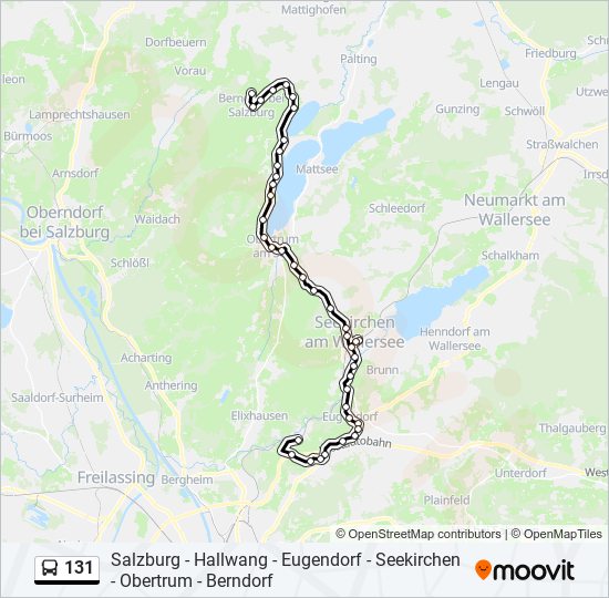 131 Route: Schedules, Stops & Maps - Hallwang Via Obertrum - Seekirchen ...