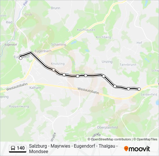 140 Route: Schedules, Stops & Maps - Eugendorf Ortsmitte (Updated)