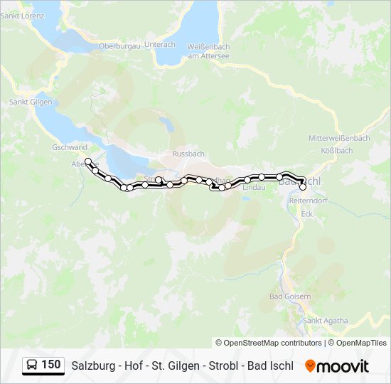 150 Route: Schedules, Stops & Maps - Bad Ischl Via Strobl (Updated)