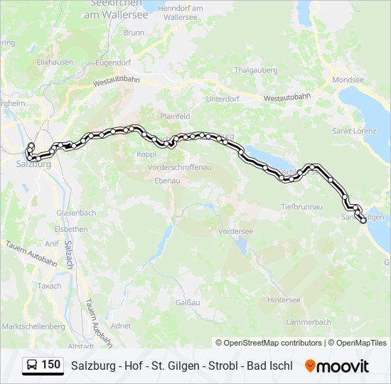 150 Route: Schedules, Stops & Maps - St.Gilgen Via Hof - Fuschl (Updated)