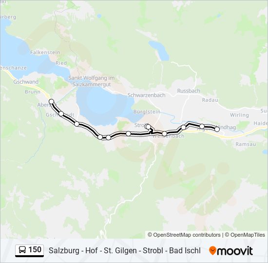 150 Route: Schedules, Stops & Maps - St.Gilgen Abersee (Updated)