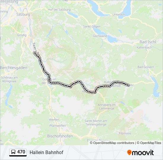 470 Route: Schedules, Stops & Maps - Hallein Bahnhof (Updated)