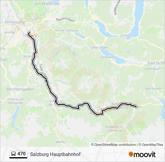 470 Route: Schedules, Stops & Maps - Salzburg Hauptbahnhof (Updated)