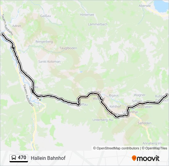 470 Route: Schedules, Stops & Maps - Hallein Bahnhof (Updated)