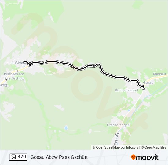 470 Route: Schedules, Stops & Maps - Gosau Abzw Pass Gschütt (Updated)