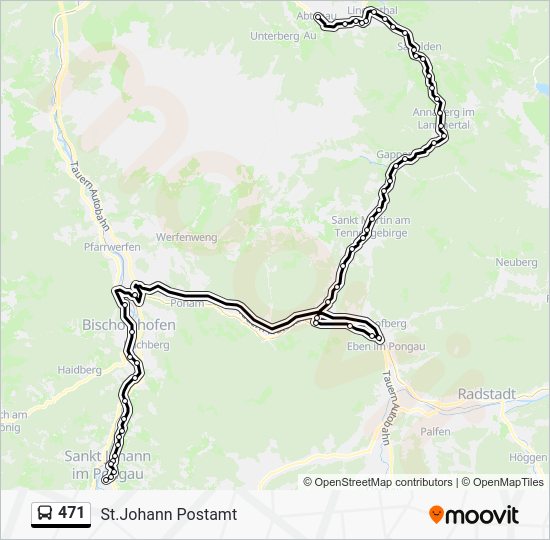 471 Route: Schedules, Stops & Maps - St.Johann Postamt (Updated)