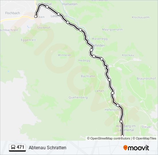 471 Route: Schedules, Stops & Maps - Abtenau Schratten (Updated)