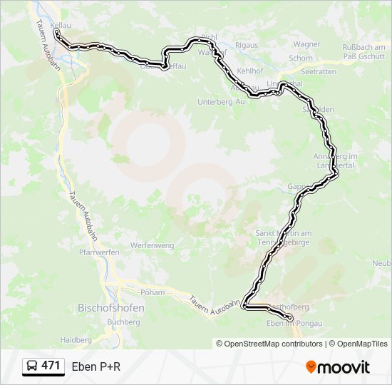 471 Route: Fahrpläne, Haltestellen & Karten - Eben P+R (Aktualisiert)