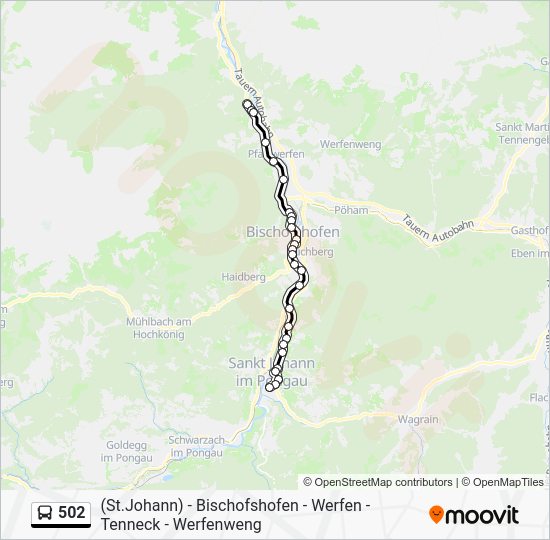 502 Route: Schedules, Stops & Maps - St.Johann Postamt (Updated)