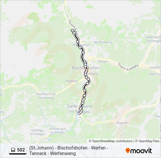 502 Route: Schedules, Stops & Maps - St.Johann Postamt (Updated)