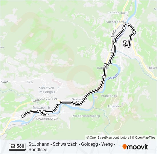 580 Route: Schedules, Stops & Maps - Schwarzach Goldegger Straße (Updated)