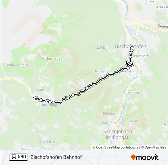 590 Route: Fahrpläne, Haltestellen & Karten - Bischofshofen Bahnhof ...