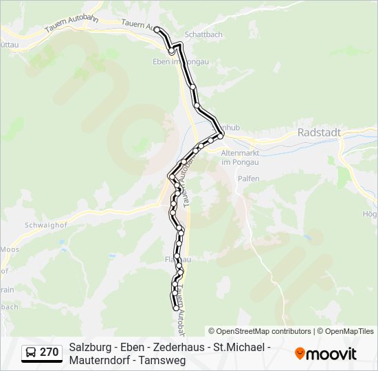 270 Route: Schedules, Stops & Maps - Eben Raststation Nord (Updated)