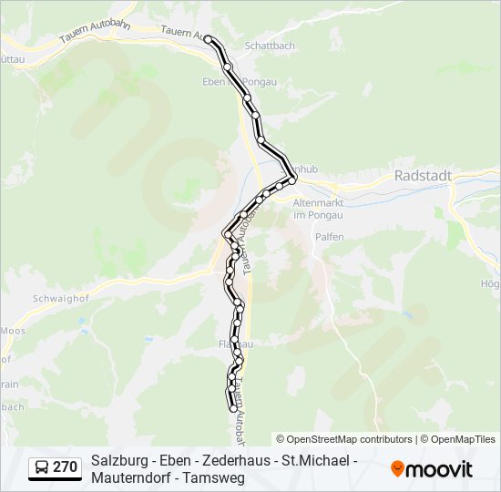 270 Route: Schedules, Stops & Maps - Eben Raststation Nord (Updated)