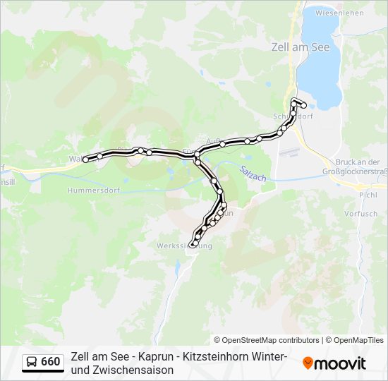 660 Route: Schedules, Stops & Maps - Walchen West Via Kaprun (Updated)