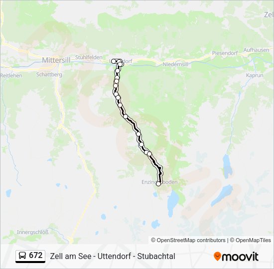 672 Route: Schedules, Stops & Maps - Weißsee-Seilbahn Talstation Via ...