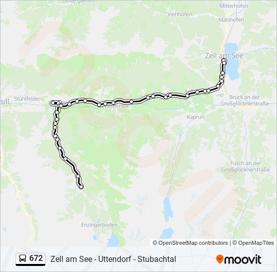 672 Route: Schedules, Stops & Maps - Zell am See Bahnhof (Updated)