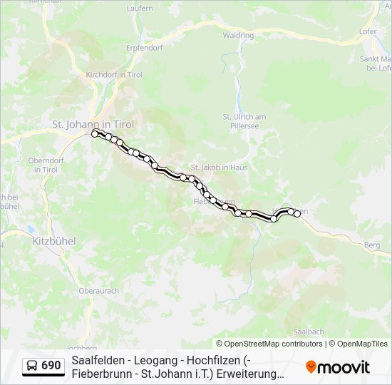 690 Route: Schedules, Stops & Maps - Hochfilzen Bahnhof Via Fieberbrunn ...