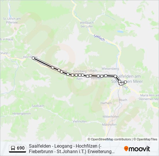 690 Route: Schedules, Stops & Maps - Hochfilzen Bahnhof (Updated)