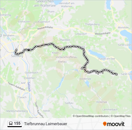 155 Route: Schedules, Stops & Maps - Tiefbrunnau Laimerbauer (Updated)