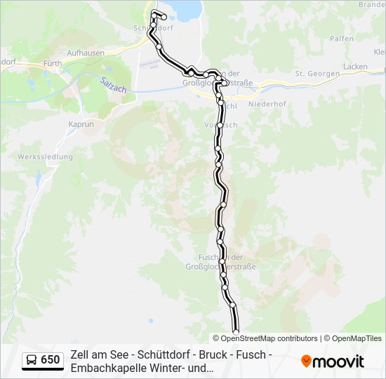 650 Route: Schedules, Stops & Maps - Fusch Embachkapelle Via Bruck ...
