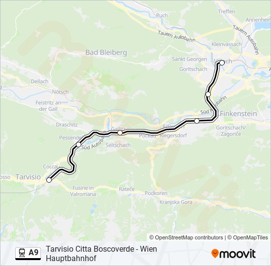 a9 Route: Schedules, Stops & Maps - Villach Hauptbahnhof (Updated)