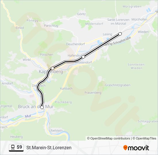 S9 Route: Schedules, Stops & Maps - St.Marein-St.Lorenzen (Updated)