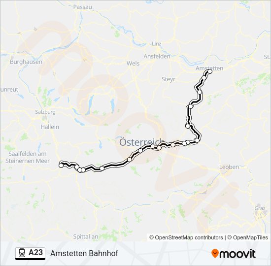 A23 Route: Schedules, Stops & Maps - Amstetten Bahnhof (Updated)