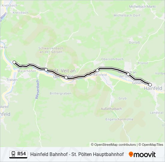 r54 Route: Schedules, Stops & Maps - Traisen Bahnhof (Updated)