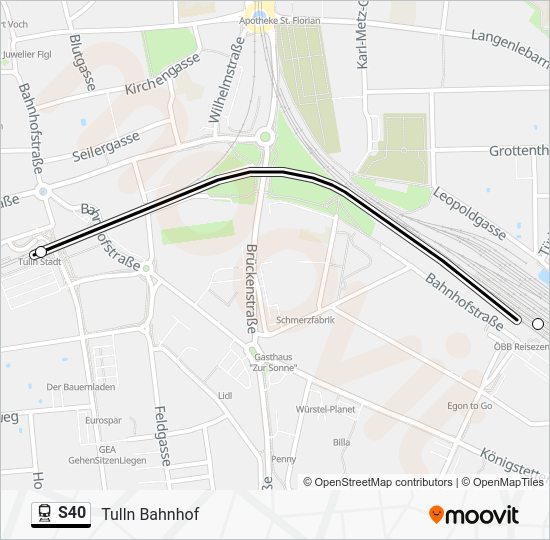 s40 Route: Fahrpläne, Haltestellen & Karten - Tulln Bahnhof (Aktualisiert)