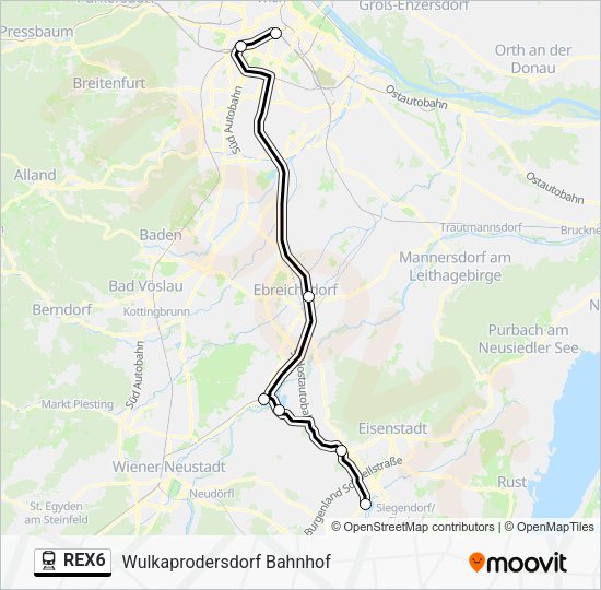 REX6 Route: Schedules, Stops & Maps - Wulkaprodersdorf Bahnhof (Updated)