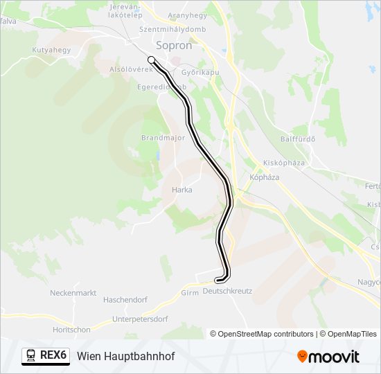rex6 Route: Schedules, Stops & Maps - Wien Hauptbahnhof (Updated)