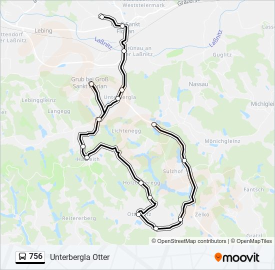 756 Route: Schedules, Stops & Maps - Unterbergla Otter (Updated)