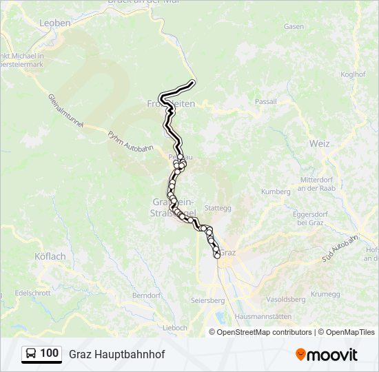 100 Route: Schedules, Stops & Maps - Graz Hauptbahnhof (Updated)